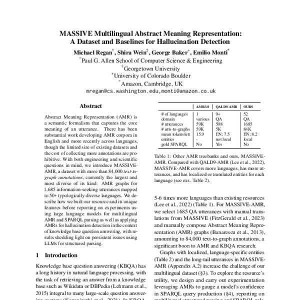 MASSIVE Multilingual Abstract Meaning Representation: A Dataset and ...