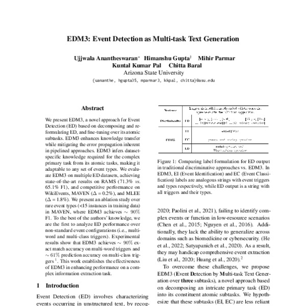 EDM3: Event Detection as Multi-task Text Generation - ACL Anthology