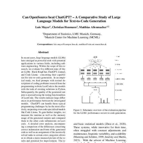 Can OpenSource beat ChatGPT? - A Comparative Study of Large Language Models for Text-to-Code ...