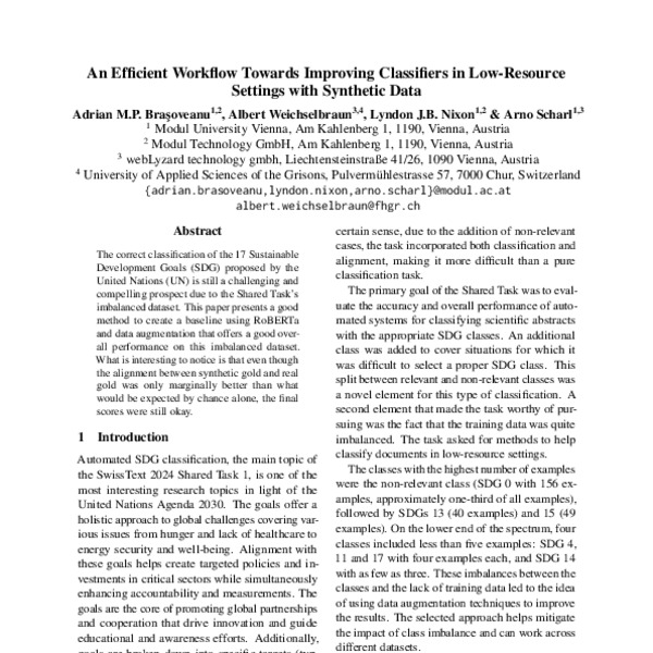 An Efficient Workflow Towards Improving Classifiers in Low-ResourceSettings with Synthetic Data ...