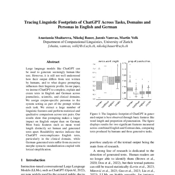 Tracing Linguistic Footprints of ChatGPT Across Tasks, Domains and ...