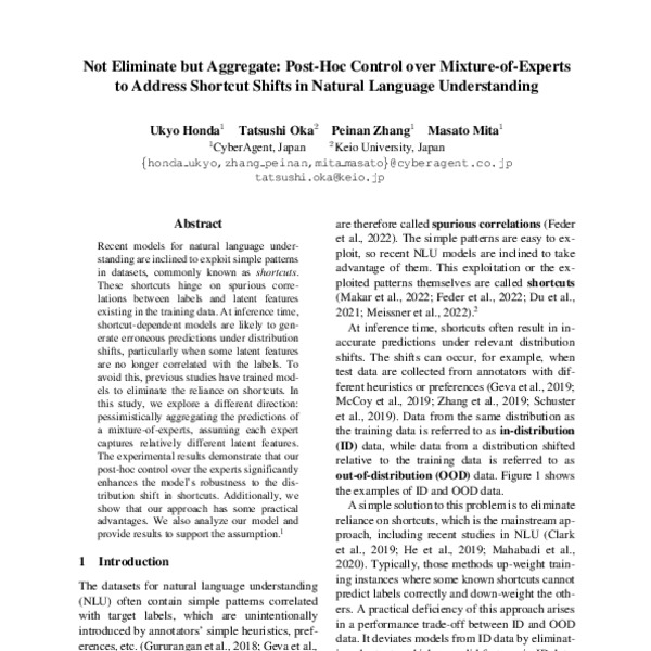 Not Eliminate but Aggregate: Post-Hoc Control over Mixture-of-Experts ...