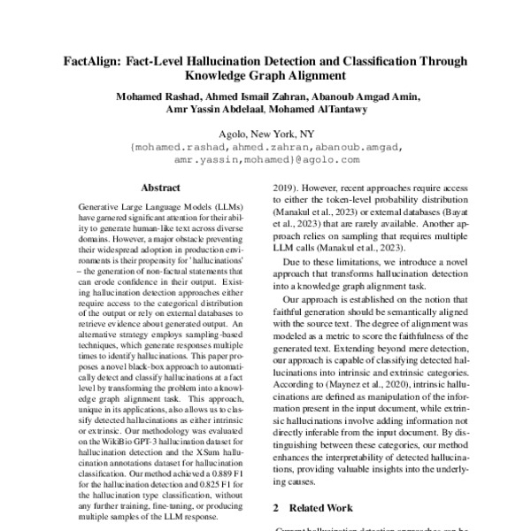 FactAlign: Fact-Level Hallucination Detection and Classification Through Knowledge Graph ...