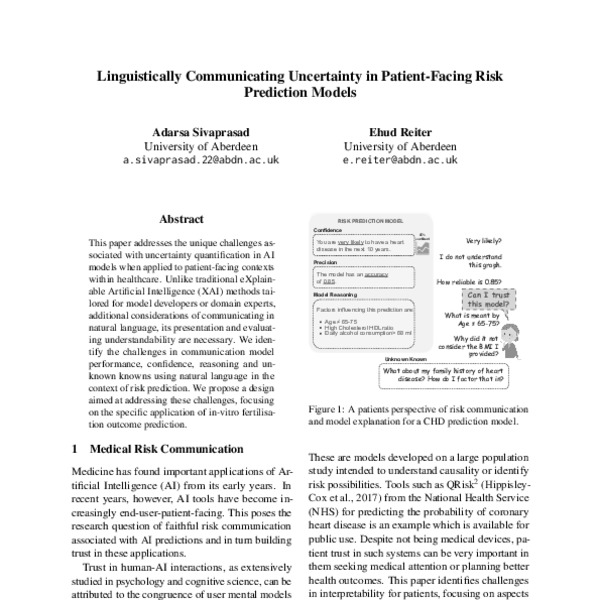 Linguistically Communicating Uncertainty in Patient-Facing Risk ...