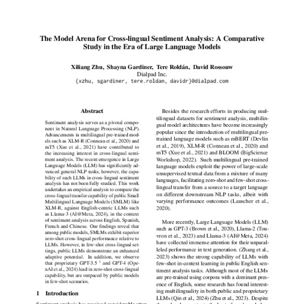 The Model Arena for Cross-lingual Sentiment Analysis: A Comparative Study in the Era of Large ...