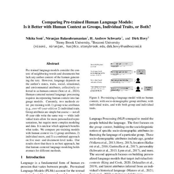 Comparing Pre-trained Human Language Models: Is it Better with Human ...