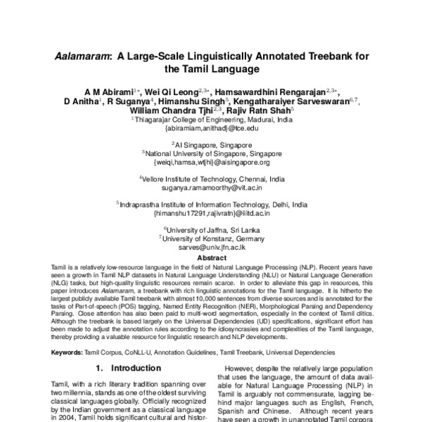 Aalamaram: A Large-Scale Linguistically Annotated Treebank for the ...