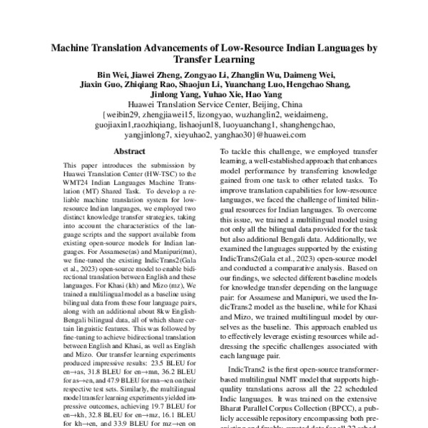 Machine Translation Advancements of Low-Resource Indian Languages by ...