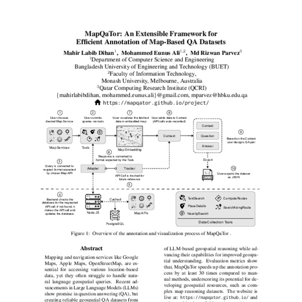 MapQaTor: An Extensible Framework for Efficient Annotation of Map-Based QA Datasets - ACL Anthology