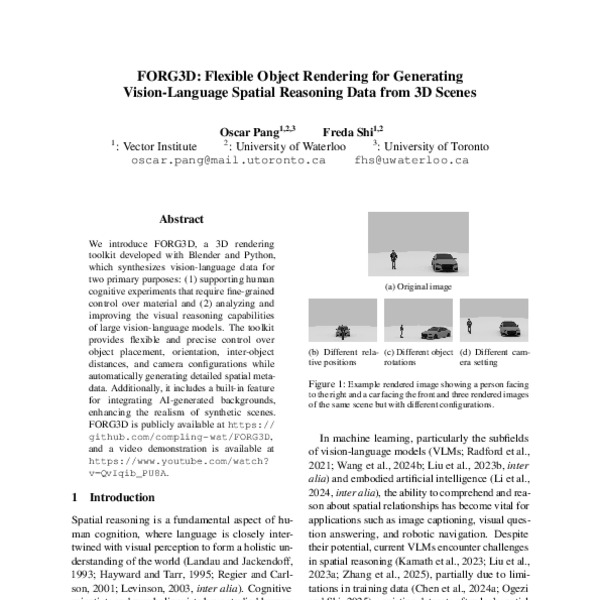 FORG3D: Flexible Object Rendering for Generating Vision-Language ...