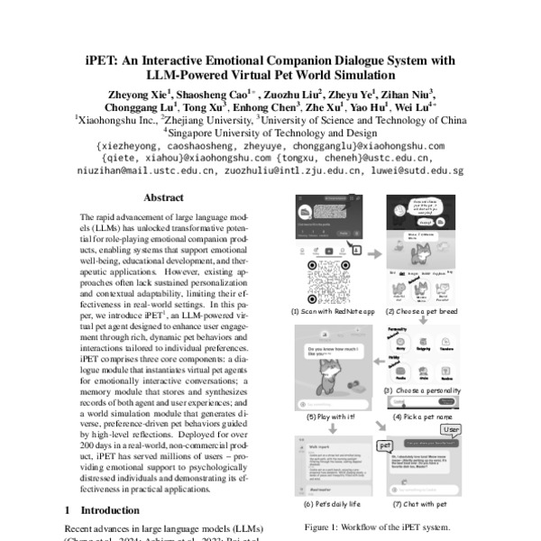iPET: An Interactive Emotional Companion Dialogue System with LLM ...
