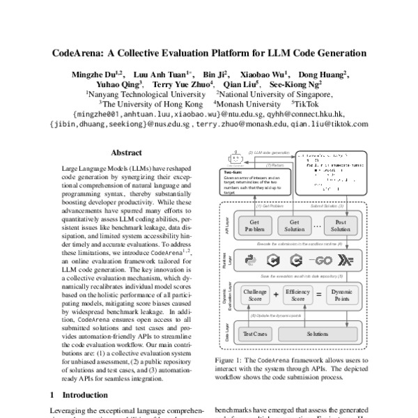 Codearena A Collective Evaluation Platform For Llm Code Generation Acl Anthology