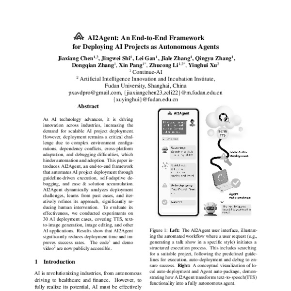 Ai2agent An End To End Framework For Deploying Ai Projects As Autonomous Agents Acl Anthology