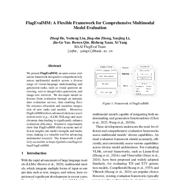 FlagEvalMM: A Flexible Framework for Comprehensive Multimodal Model ...
