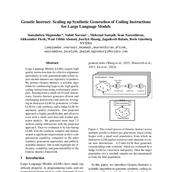 Genetic Instruct: Scaling up Synthetic Generation of Coding ...