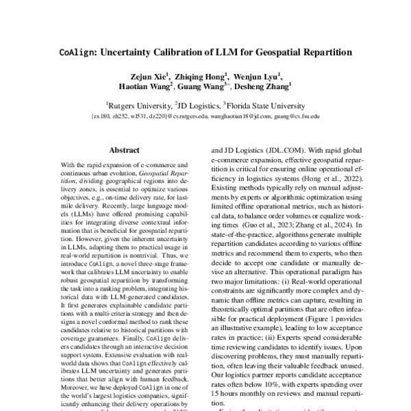 CoAlign: Uncertainty Calibration of LLM for Geospatial Repartition ...