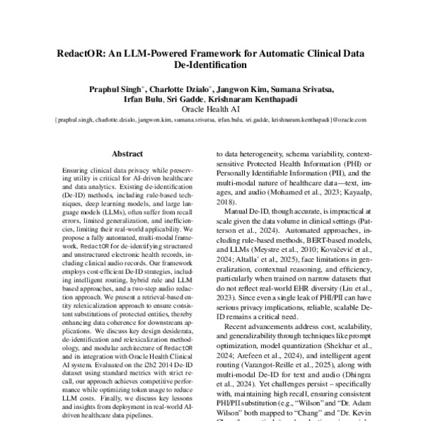 Redactor An Llm Powered Framework For Automatic Clinical Data De Identification Acl Anthology