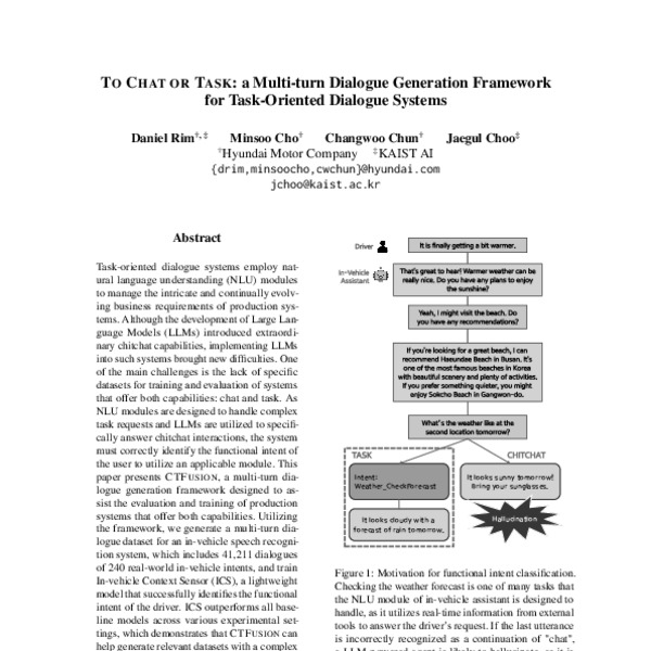 To Chat Or Task A Multi Turn Dialogue Generation Framework For Task Oriented Dialogue Systems