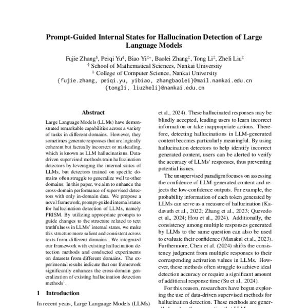Prompt-Guided Internal States for Hallucination Detection of Large ...