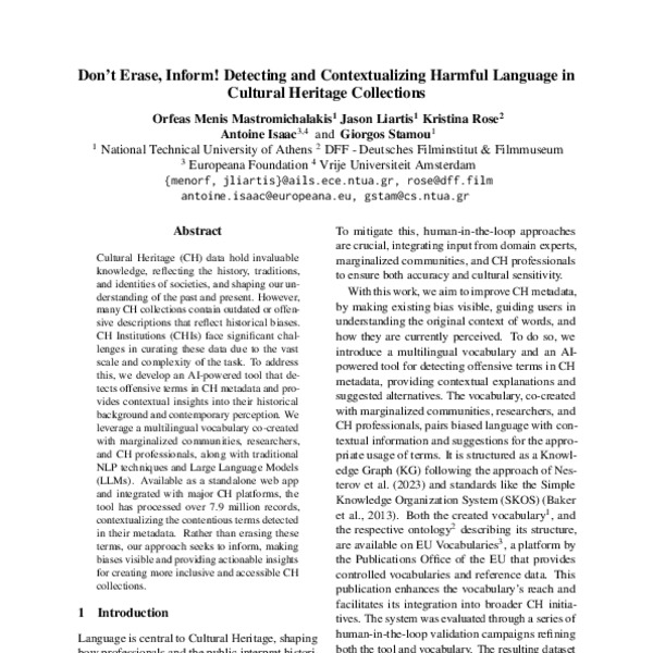 Don’t Erase, Inform! Detecting and Contextualizing Harmful Language in ...