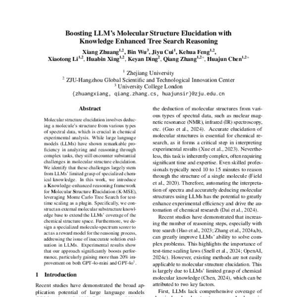 Boosting LLM’s Molecular Structure Elucidation with Knowledge Enhanced ...