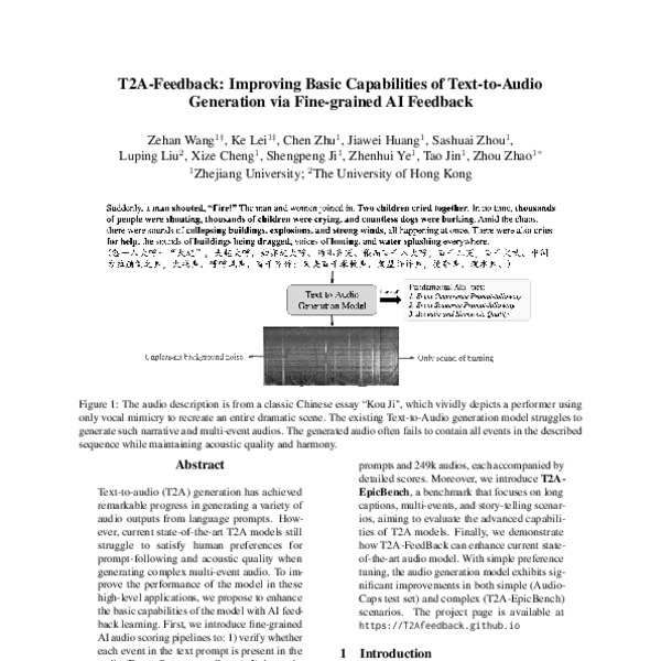 T2A-Feedback: Improving Basic Capabilities of Text-to-Audio Generation via Fine-grained AI ...