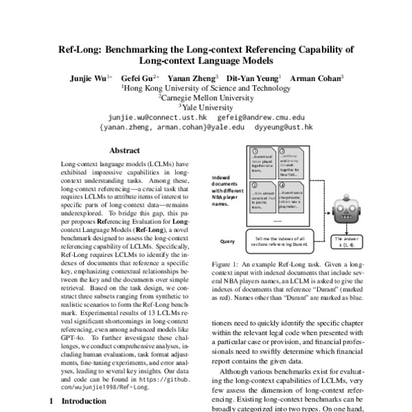 Ref-Long: Benchmarking the Long-context Referencing Capability of Long-context Language Models ...