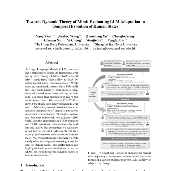 Towards Dynamic Theory of Mind: Evaluating LLM Adaptation to Temporal ...