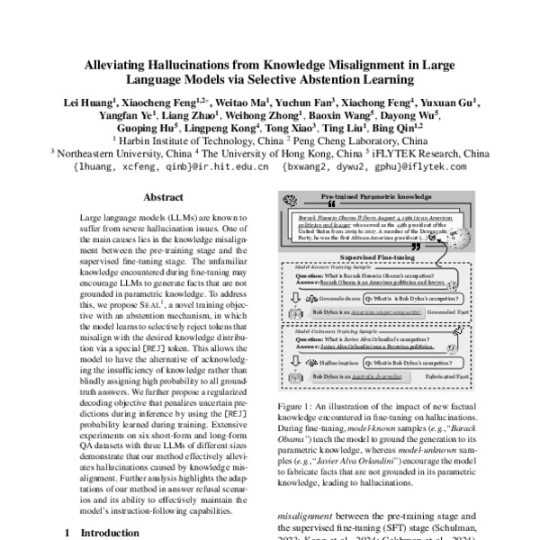 Alleviating Hallucinations from Knowledge Misalignment in Large Language Models via Selective ...