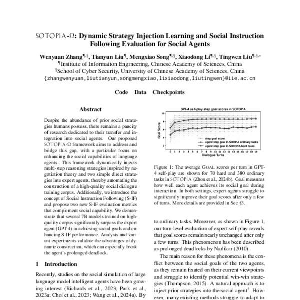 SOTOPIA-Ω: Dynamic Strategy Injection Learning and Social Instruction Following Evaluation for ...