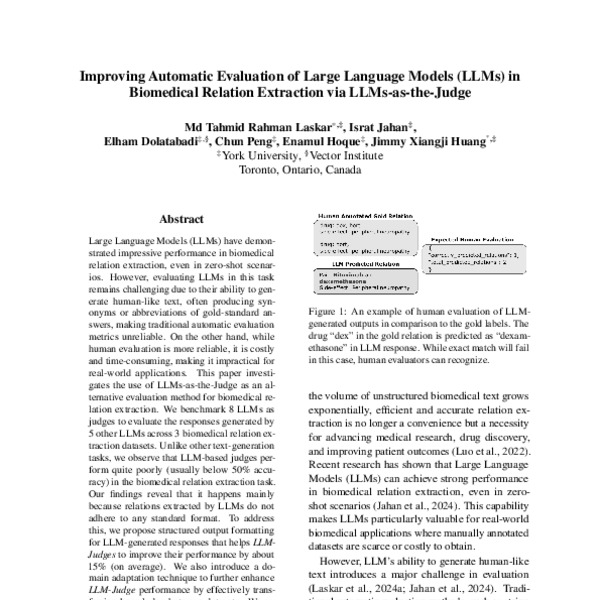 Improving Automatic Evaluation Of Large Language Models Llms In Biomedical Relation Extraction
