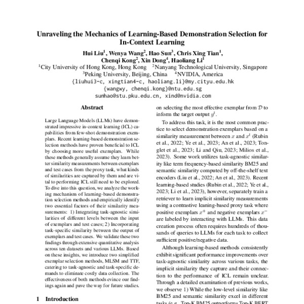 Unraveling the Mechanics of Learning-Based Demonstration Selection for In-Context Learning - ACL ...