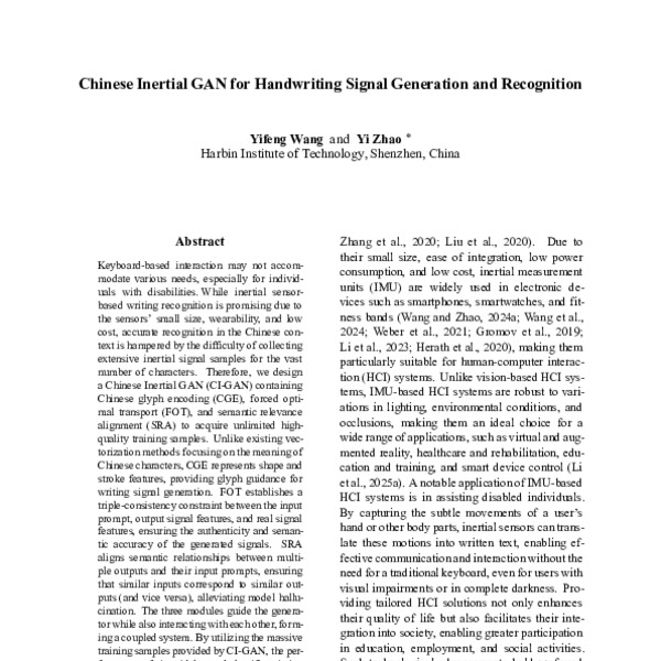 Chinese Inertial GAN for Handwriting Signal Generation and Recognition ...