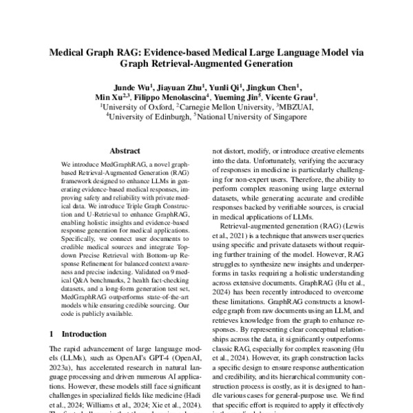 Medical Graph RAG: Evidence-based Medical Large Language Model via Graph Retrieval-Augmented ...
