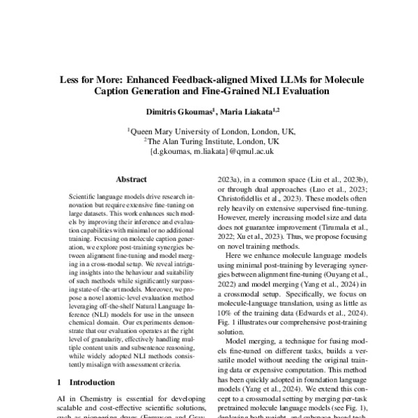 Less For More Enhanced Feedback Aligned Mixed Llms For Molecule Caption Generation And Fine