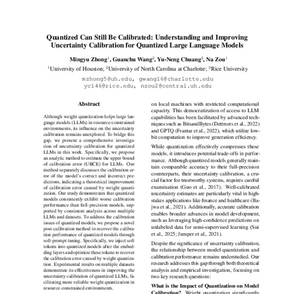 Quantized Can Still Be Calibrated A Unified Framework To Calibration In Quantized Large