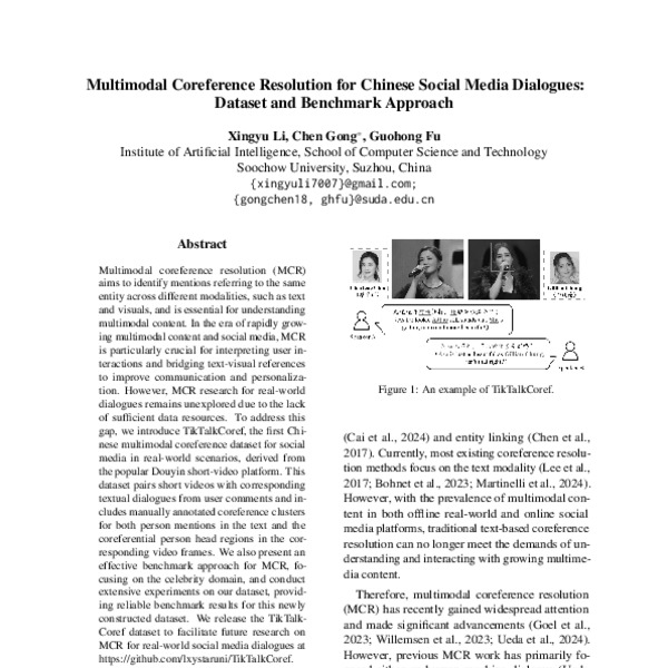 Multimodal Coreference Resolution for Chinese Social Media Dialogues ...