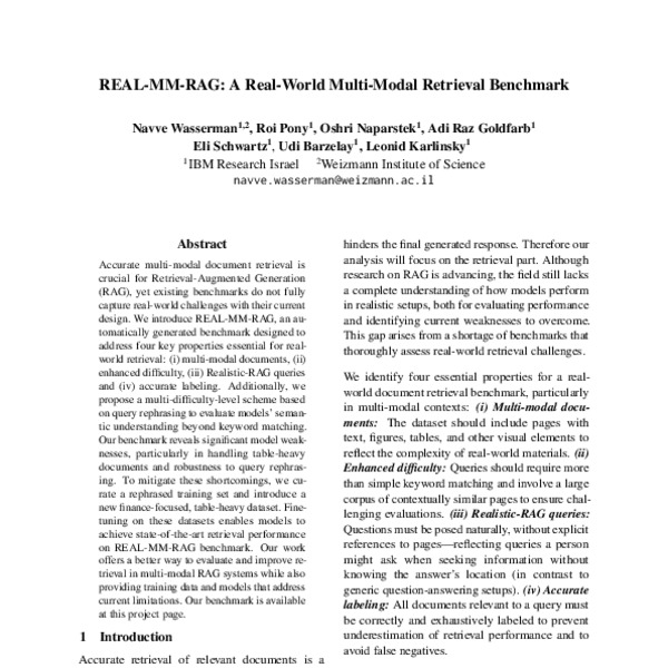 REAL-MM-RAG: A Real-World Multi-Modal Retrieval Benchmark - ACL Anthology