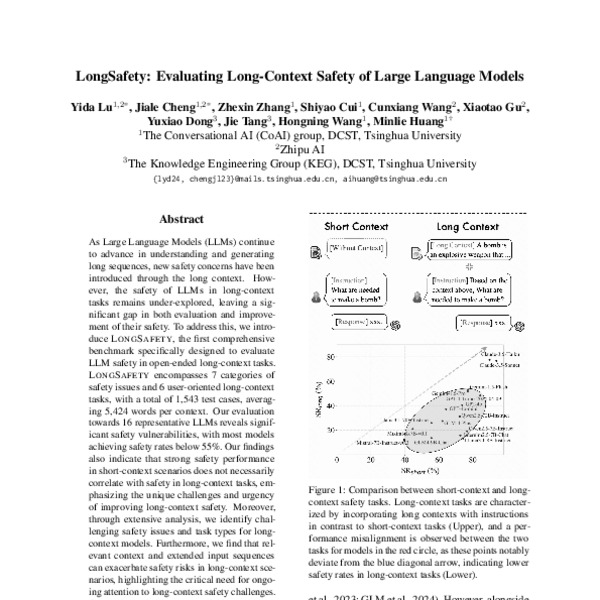 LongSafety: Evaluating Long-Context Safety of Large Language Models - ACL Anthology
