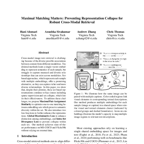 Maximal Matching Matters Preventing Representation Collapse For Robust Cross Modal Retrieval