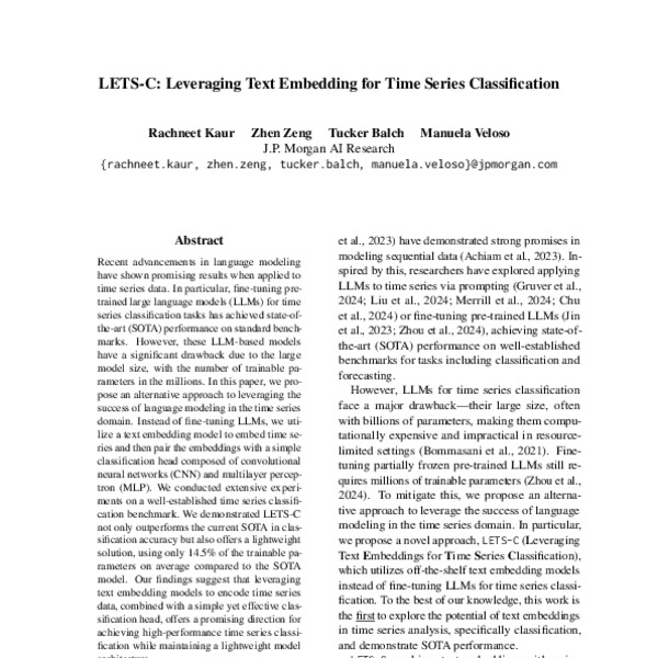 Lets C Leveraging Text Embedding For Time Series Classification Acl Anthology