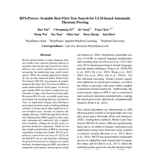 Bfs Prover Scalable Best First Tree Search For Llm Based Automatic Theorem Proving Acl Anthology