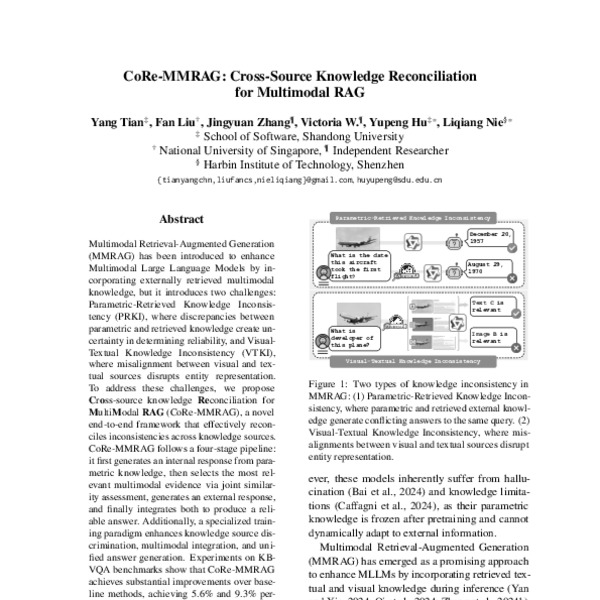 CoRe-MMRAG: Cross-Source Knowledge Reconciliation for Multimodal RAG ...