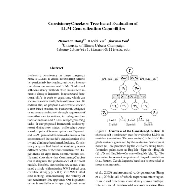 ConsistencyChecker: Tree-based Evaluation of LLM Generalization Capabilities - ACL Anthology