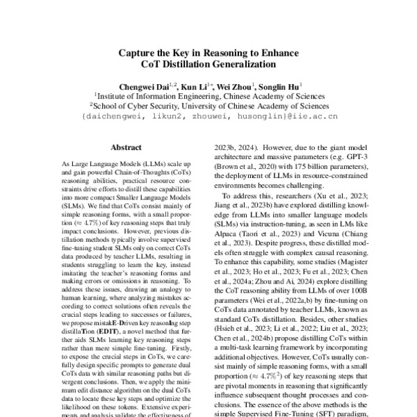 Capture the Key in Reasoning to Enhance CoT Distillation Generalization ...