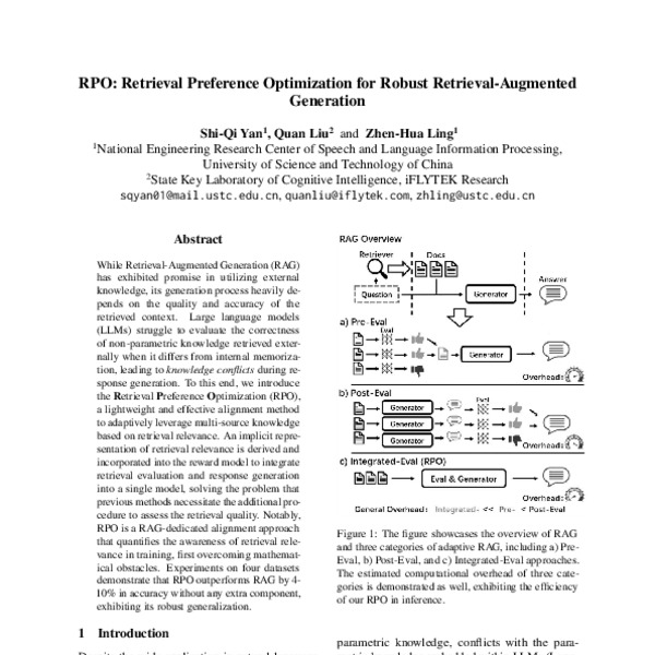 RPO: Retrieval Preference Optimization for Robust Retrieval-Augmented ...