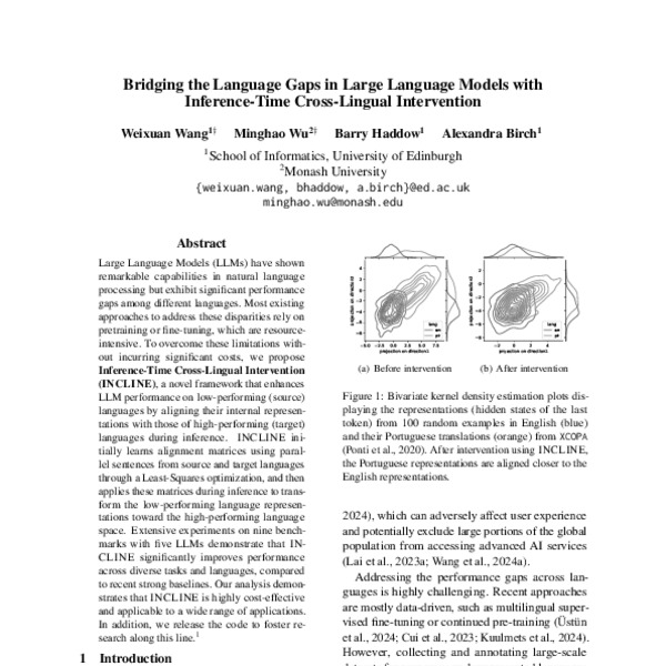 Bridging the Language Gaps in Large Language Models with Inference-Time Cross-Lingual ...
