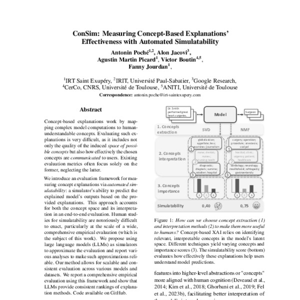 Consim Measuring Concept Based Explanations Effectiveness With Automated Simulatability Acl