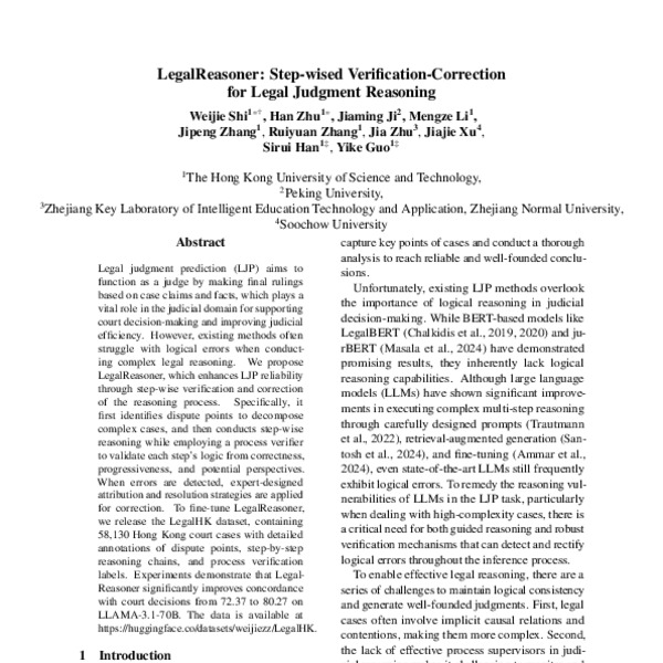 LegalReasoner: Step-wised Verification-Correction for Legal Judgment ...