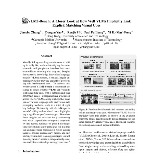 VLM2-Bench: A Closer Look at How Well VLMs Implicitly Link Explicit ...